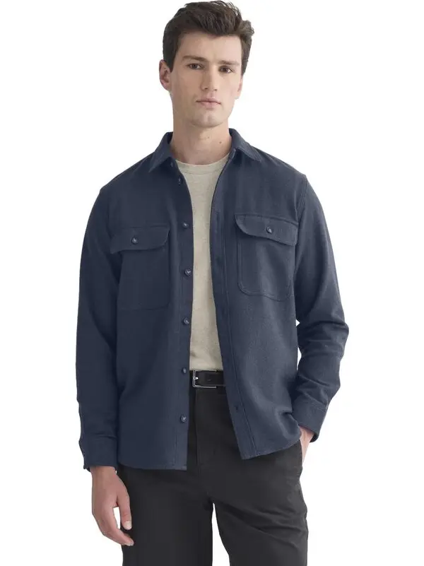 Everlane Heavyweight Overshirt - Uniform | Heather Rich Navy